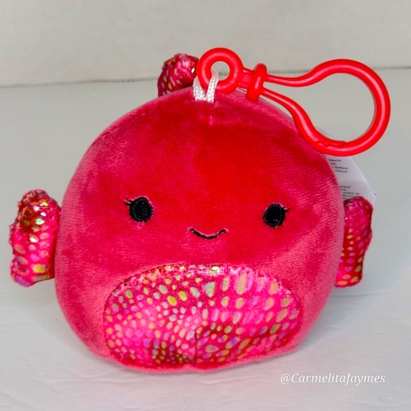Squishmallows | Toys | Barella Red Irridescent Betta Fish Clip Original ...